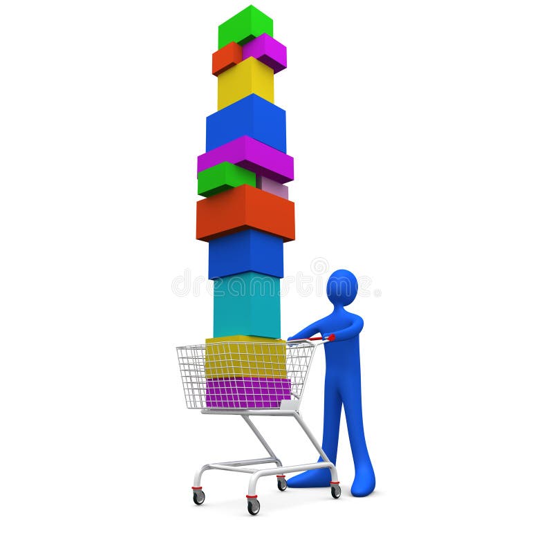 Extreme Shopping stock illustration. Illustration of customer - 1490078