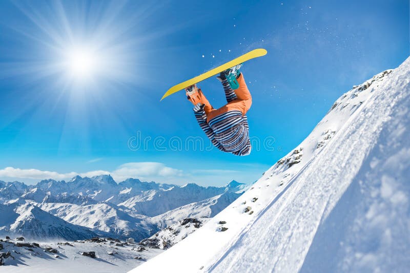 Extreme snowboarding man stock photo. Image of jumping - 37719560