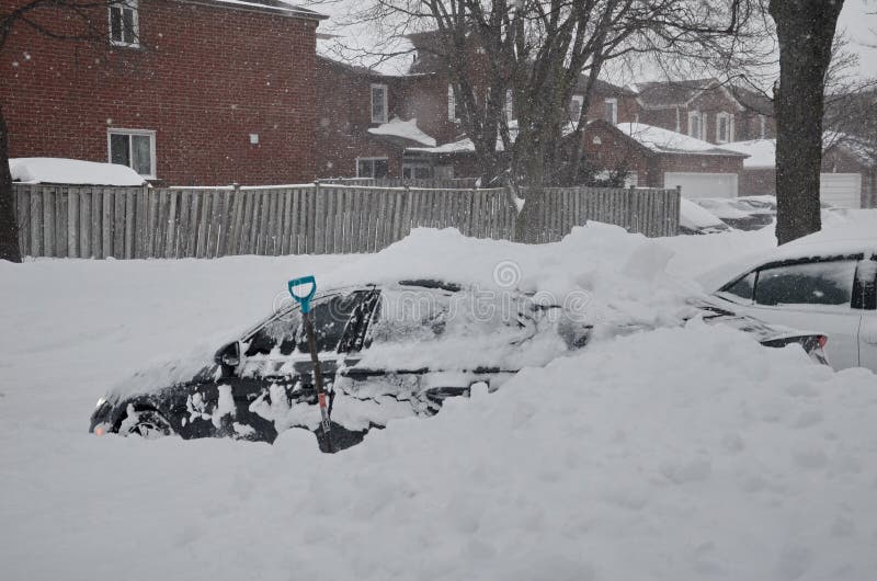 Extreme Snowfall during Snowstorm in Toronto Stock Photo - Image of ...