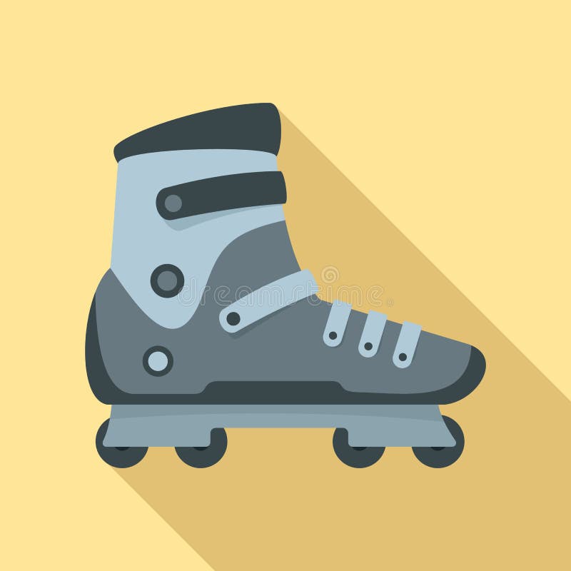 Extreme Sport Inline Skates Icon, Flat Style Stock Vector ...