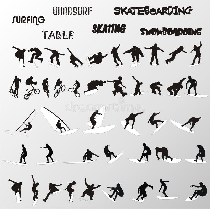 Extreme sports vector stock vector. Illustration of contrast - 5207379