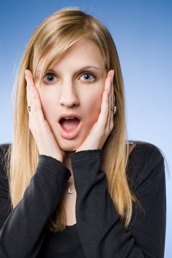 Extreme surprise. stock image. Image of attractive, female - 23798451