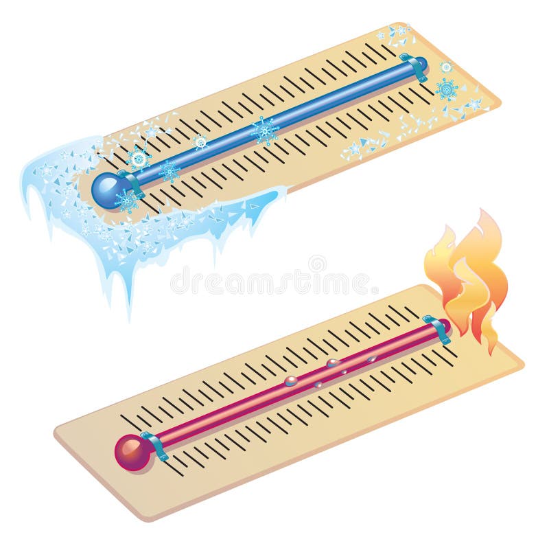 Extreme temperatures stock vector. Illustration of heat - 15884208