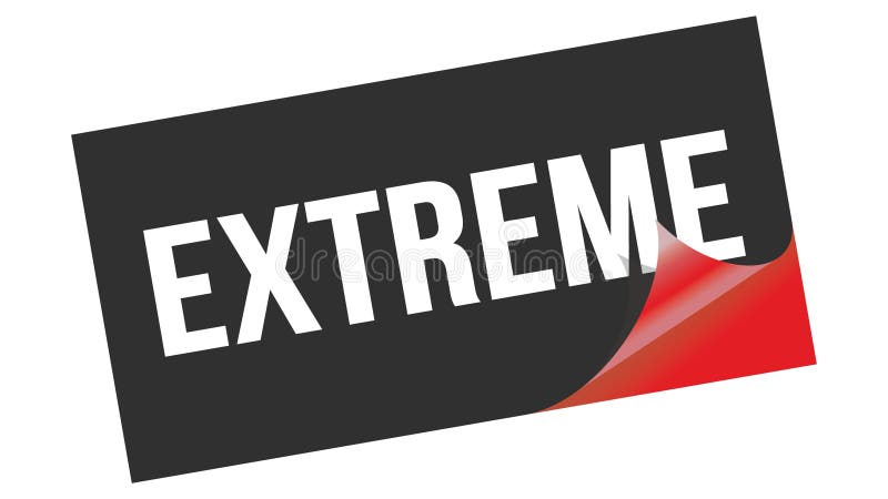EXTREME Text on Black Red Sticker Stamp Stock Illustration ...