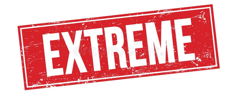 EXTREME Text Written on Black Grungy Round Stamp Stock Illustration ...