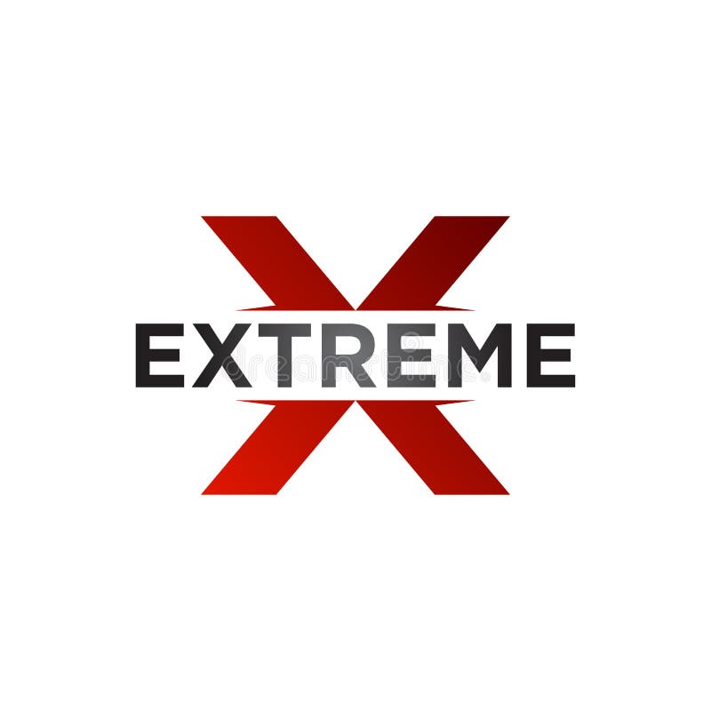 Extreme Vector Logo Design. Consisting of a Extreme Logotype on Letter ...