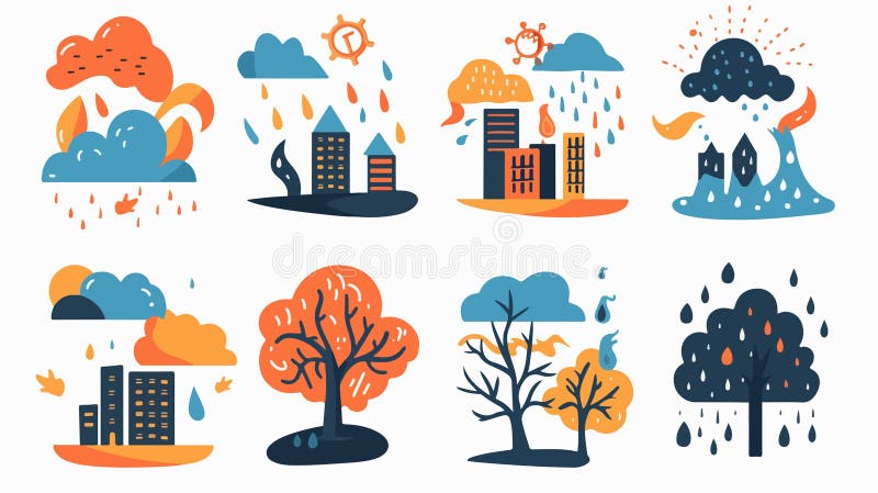 Extreme Weather Conditions Abstract Concept Vector Illustration Stock ...