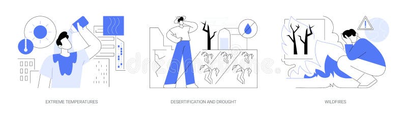 Extreme Weather Conditions Abstract Concept Vector Illustrations. Stock ...