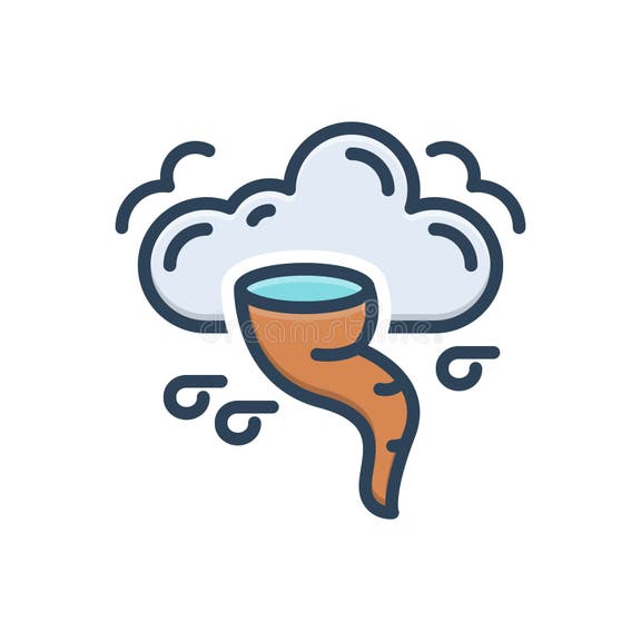 Color Illustration Icon for Extreme Weather, Extreme and Storm Stock ...