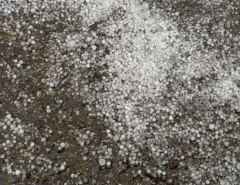 Hail - Hailstones in the Road, Weather Background Stock Image - Image ...