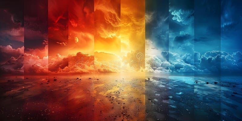 Extreme Weather Patterns Caused by Climate Change Showcasing Various ...