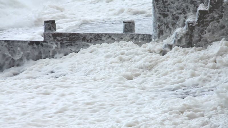 Extreme Weather - Wind and Sea Foam Stock Footage - Video of warming ...