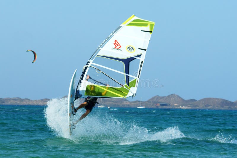 Extreme windsurfing editorial image. Image of extremesport - 15854320