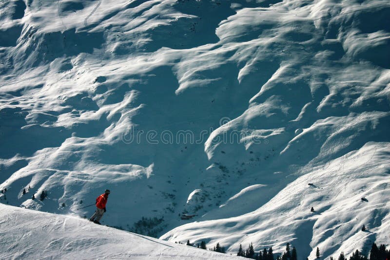 Extreme Wintersport - Scale Differences Stock Photo - Image of ...