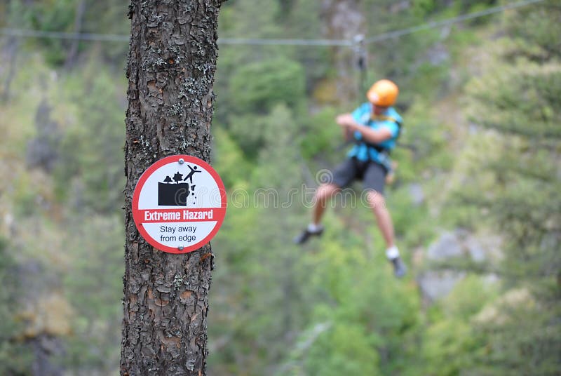 Extreme Zip-Lining stock photo. Image of steel, line - 20765218