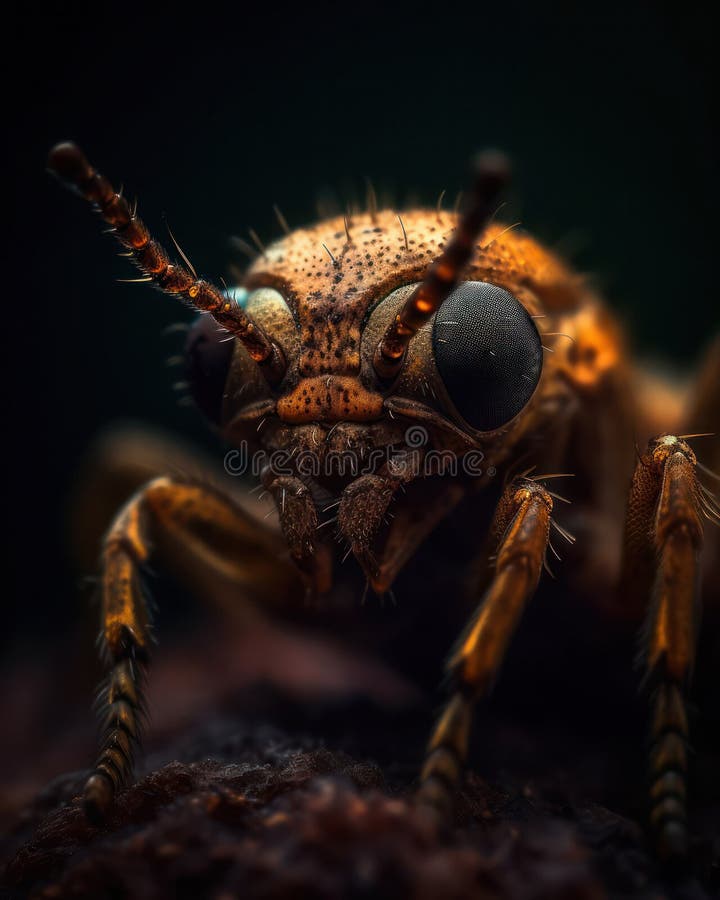 Extremely Clear and Detailed Image of the Head of an Unknown Insect ...
