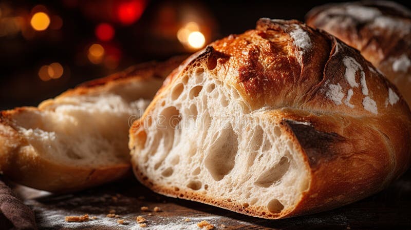 Extremely Close Up of Bread, Beautiful Details. Stock Image - Image of ...