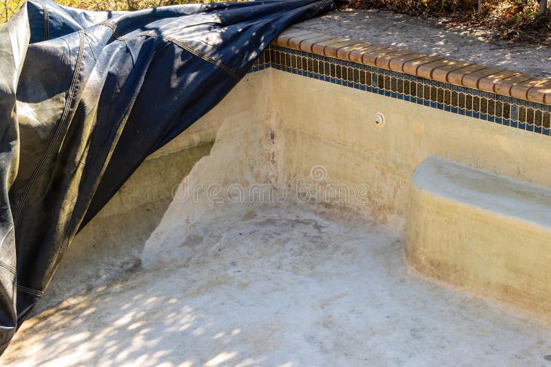 Extremely Dirty Swimming Pool in the Process of Being Cleaned Stock ...