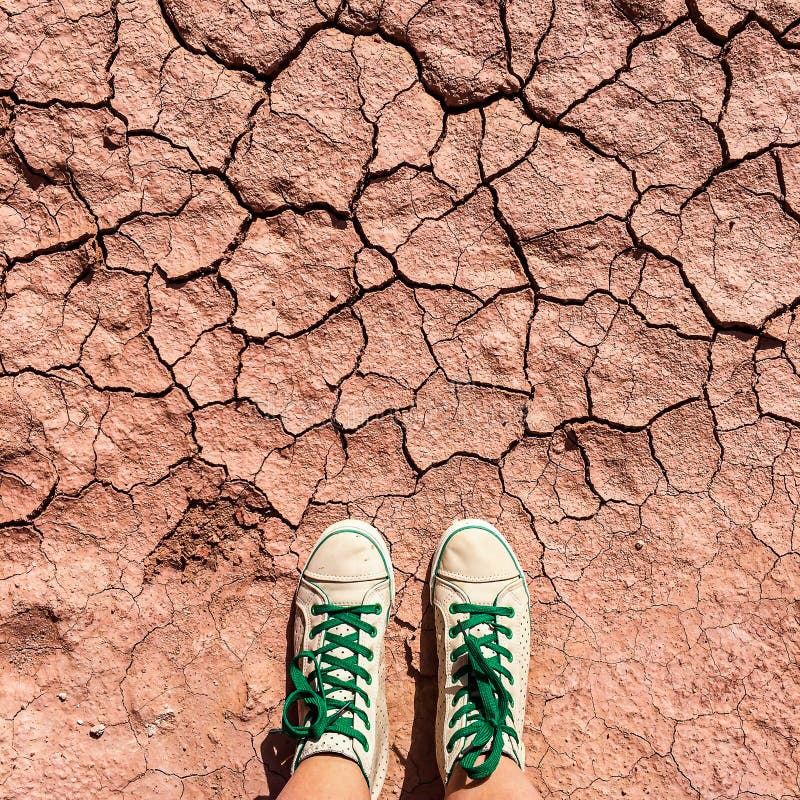 Extremely Dry Red Soil with Broken Ground Stock Image - Image of ...