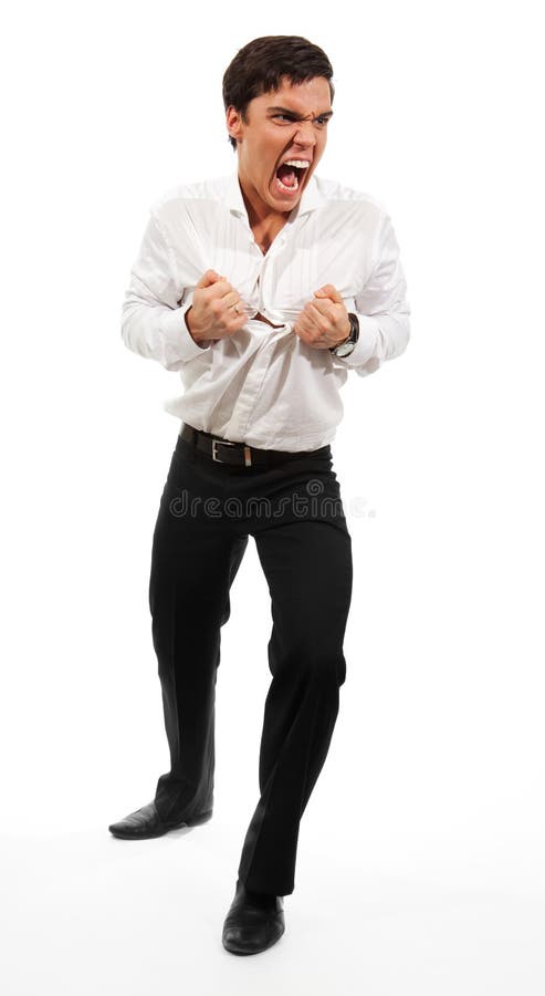Extremely furious stock photo. Image of male, hair, businessman - 18237578