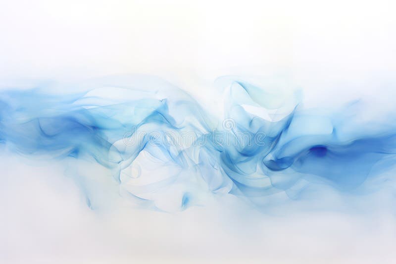Extremely Light and Fluid, an Abstract Blue Watercolor Stock ...