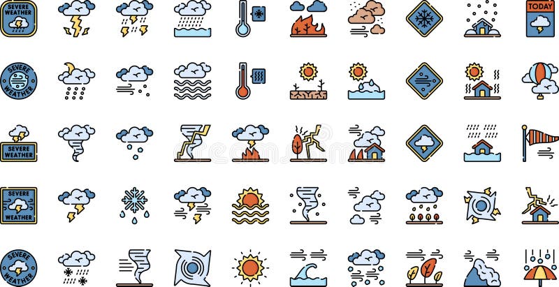 Extremeweather Icons High-Quality Vector Icons Collection with Editable ...
