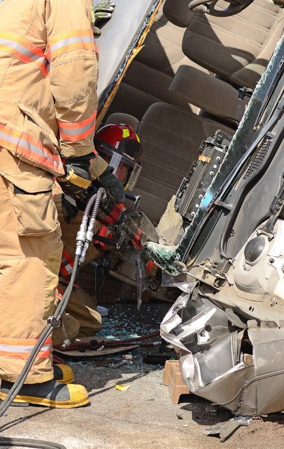 Extrication stock photo. Image of wreck, firefighter - 46352860