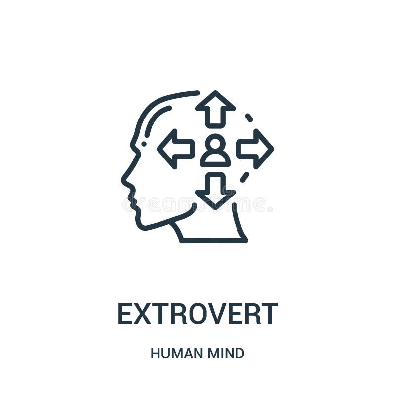 Extrovert Icon Vector from Human Mind Collection. Thin Line Extrovert ... Extrovert Icon Vector from Human Mind Collection. Thin Line Extrovert ...