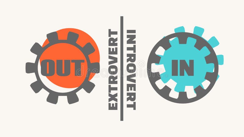 Extrovert and Introvert Concept of Human Psychology Stock Vector ...