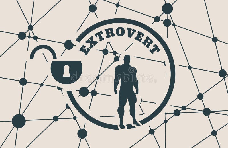 Extrovert metaphor icon stock vector. Illustration of modest - 89700507