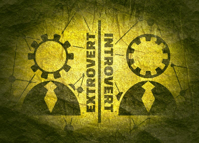 Extrovert vs introvert stock image. Image of irrational - 148200061