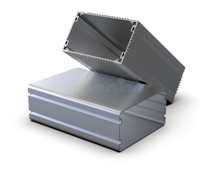 Extruded Aluminum Enclosures Stock Photo - Image of profile, case ...