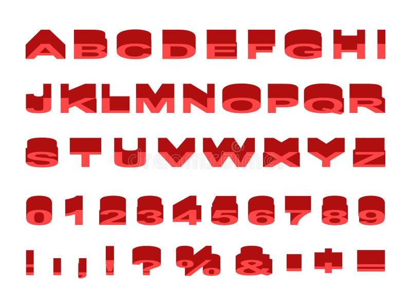 Extruded font angled top stock illustration. Illustration of letter ...