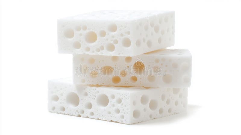 Extruded Polystyrene Blocks Isolated on White Background Stock ...