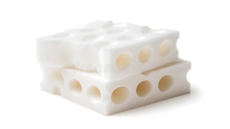 Extruded Polystyrene Foam Blocks Isolated on White Background Stock ...