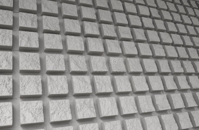 Extruded Square Brick Wall Pattern Stock Photo - Image of pattern, rows ...