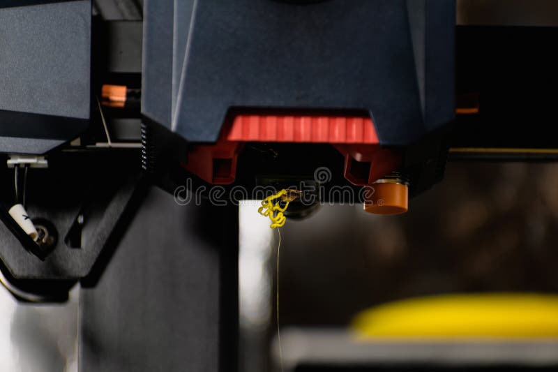 Extruder or 3d Print Head with Pla Filament, Nozzle Stock Image - Image ...