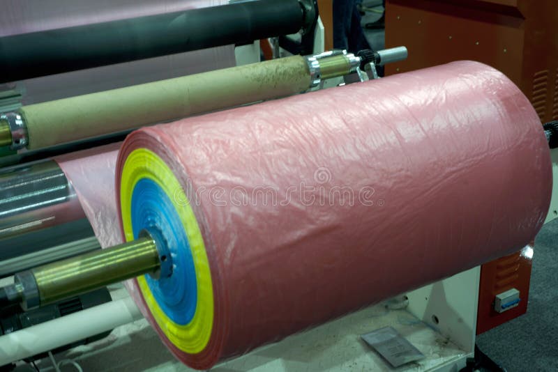 Extruder of Polyethylene for Process Production of Plastic Bags Stock ...