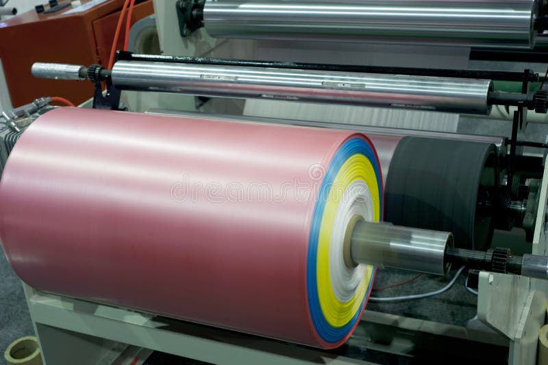 Extruder of Polyethylene for Process Production of Plastic Bags Stock ...