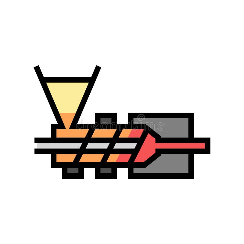 Extrusion Materials Engineering Color Icon Vector Illustration Stock ...
