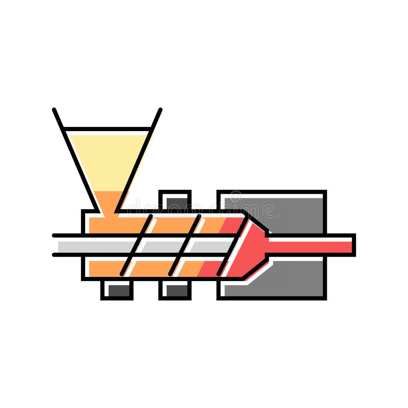 Extrusion Materials Engineering Color Icon Vector Illustration Stock ...