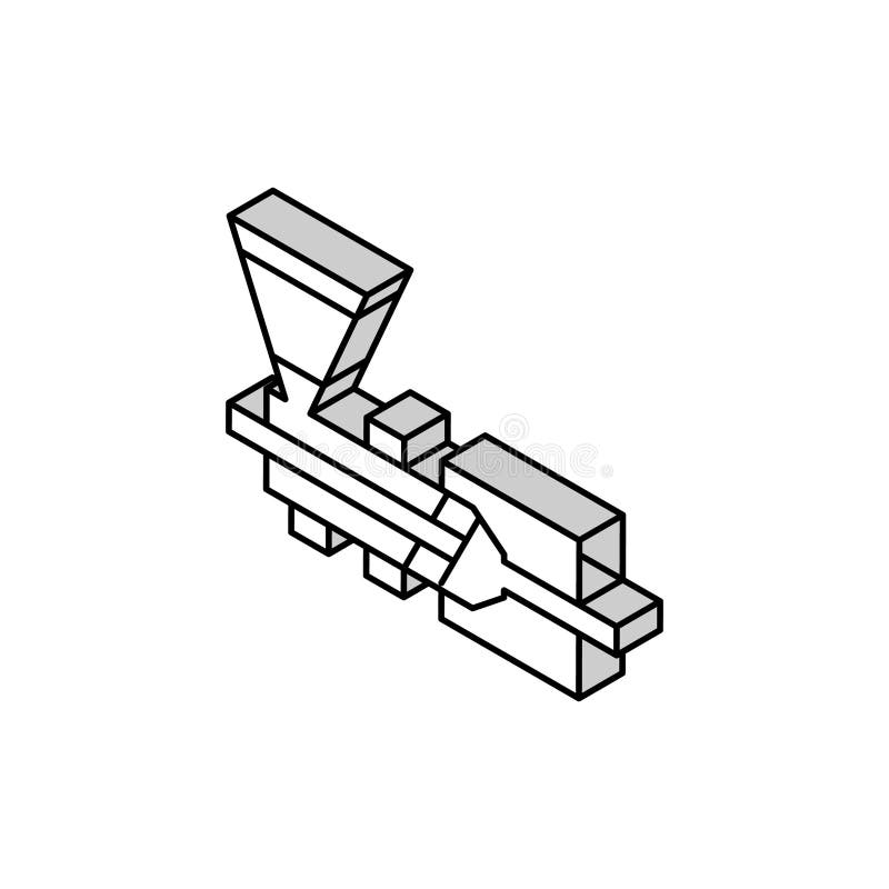 Extrusion Materials Engineering Isometric Icon Vector Illustration Stock Vector - Illustration ...