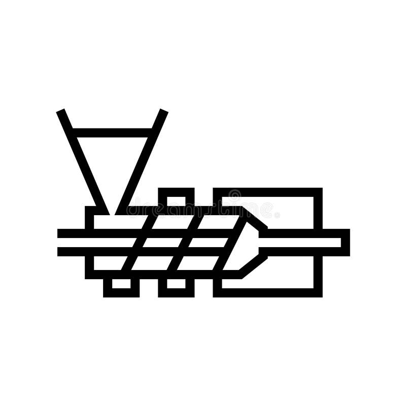 Extrusion Materials Engineering Line Icon Vector Illustration Stock ...