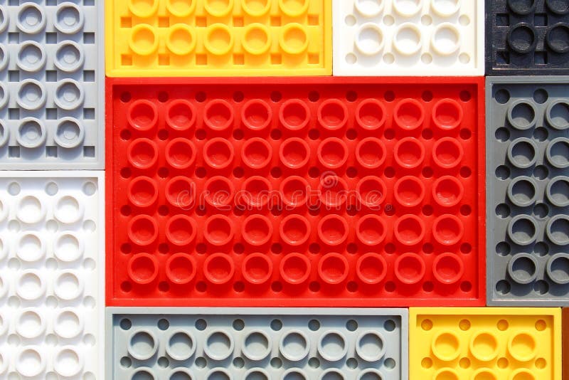 Bright Multicolor Texture of Rectangular Children`s Building Plates ...