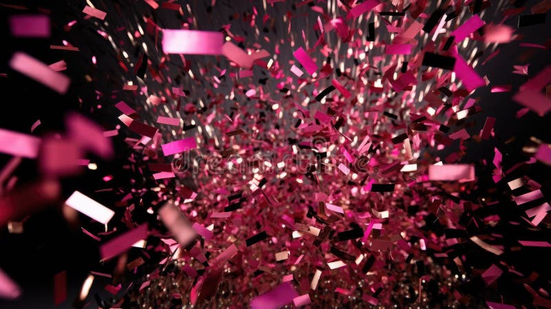 Exuberant Pink Confetti Explosion. Exuberant Explosion of Pink Confetti ...