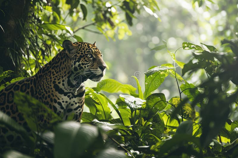 Exuberant Wildlife in the Amazon Rainforest with Diverse Foliage, Ai ...