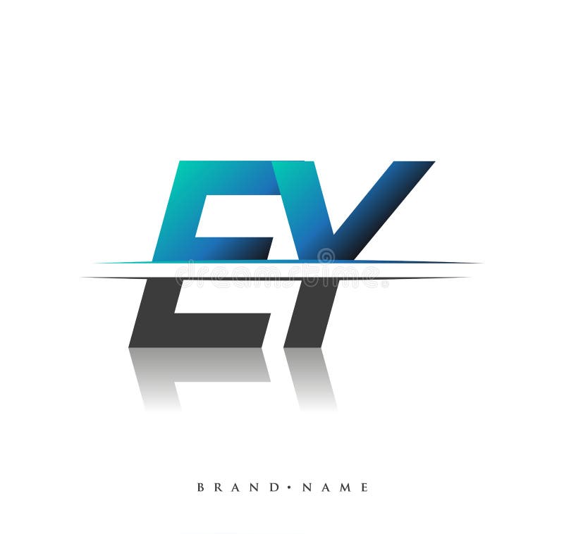 EY Initial Logo Company Name Colored Black and Blue, Simple and Modern ...