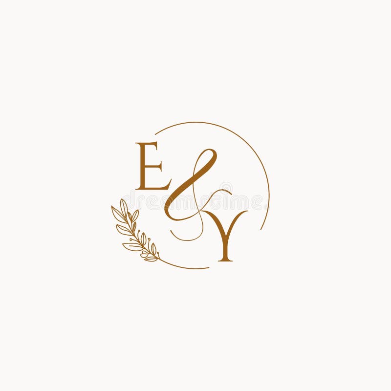 EY Initial Wedding Monogram Logo Stock Vector - Illustration of ...