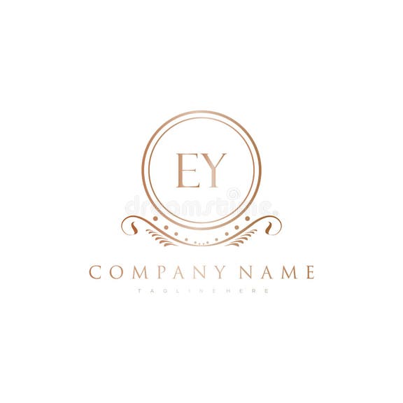 EY Letter Initial with Royal Luxury Logo Template Stock Vector ...