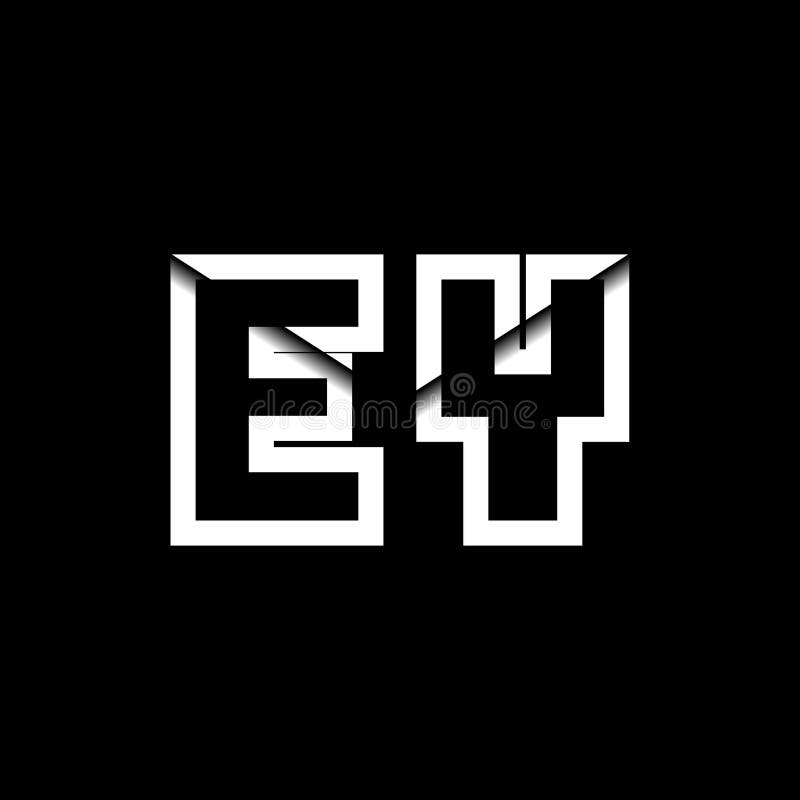 EY Monogram Envelope Shape Style Stock Vector - Illustration of ...